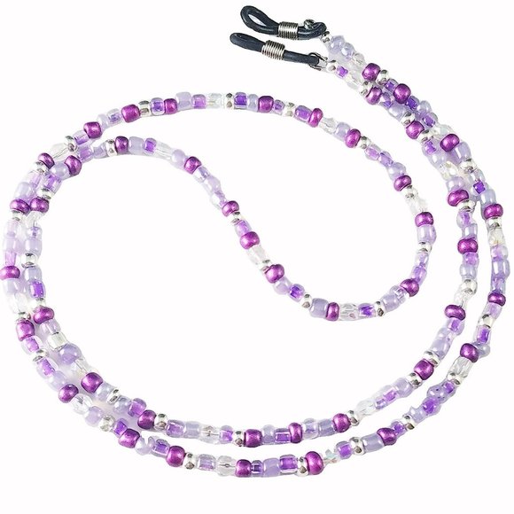 Beading Artistry | Accessories | Purple And Silver Multi Handmade Beaded Eyeglass Sunglass Chain ...